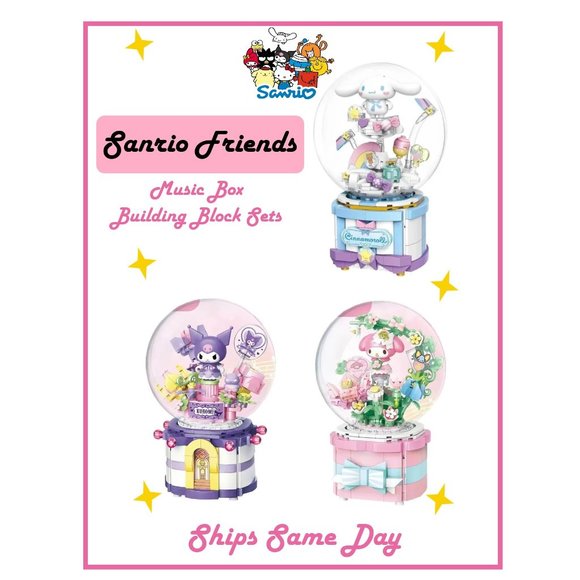 Sanrio | Toys | Official Sanrio Friends 3pc Music Boxes Building Block ...